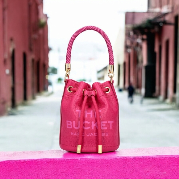 Marc Jacobs | Bags | Nwt Marc Jacobs The Mini Leather Bucket Bag Pink ...